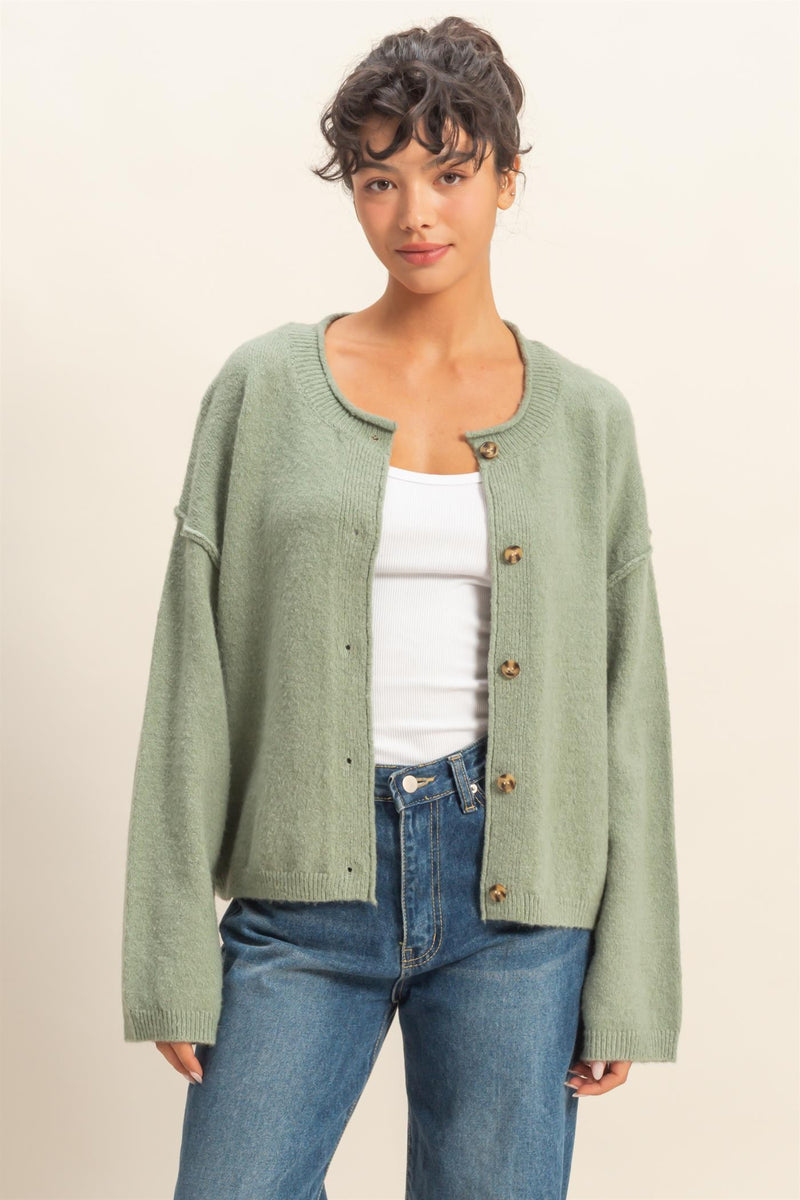 HF Roll Neck Button Down Cardigan – Hingeon5th